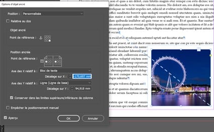 Comprendre ce que sont les objets ancrés dans InDesign