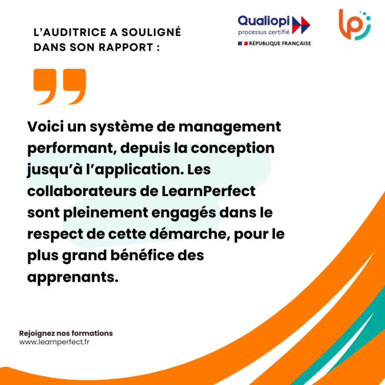 LearnPerfect renouvelle sa certification Qualiopi en 2024